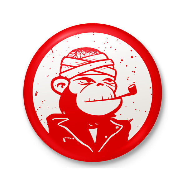 DeeCracks - Ape Logo 3" Button - Pirates Press Records