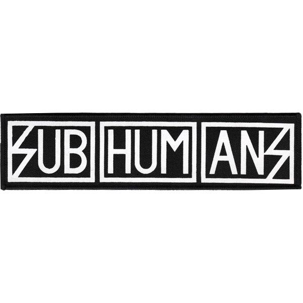Subhumans - Text Logo - Screenprinted Patch - 2 1/2" X 9 1/4" - Pirates ...